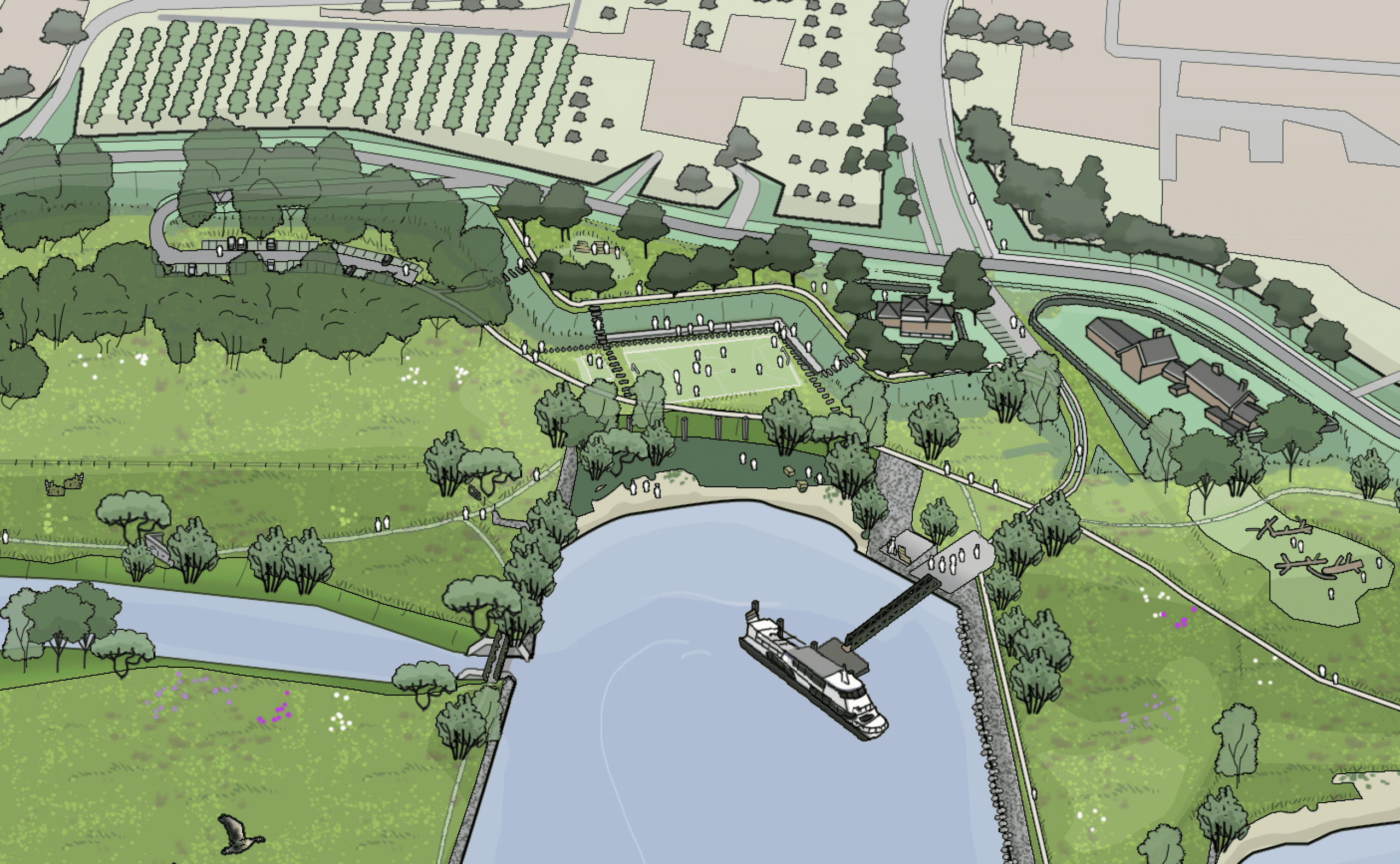 Nieuw ontwerp voor veerhaven Ochten | Wing